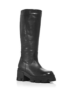 Aqua Aqua Women's Goal Platform Boots - 100% Exclusive Black Leather