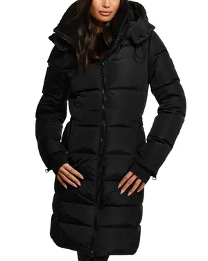 Sam. Savannah Hooded Puffer Coat - Black