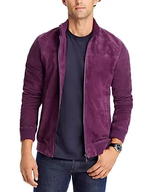 Suede Jacket Men Purple Jacket Ted Baker London Peveril Suede