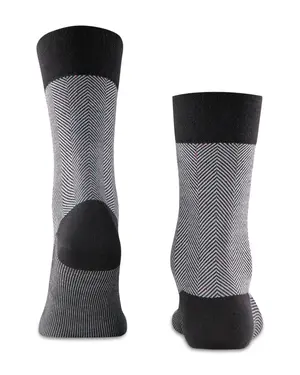 Falke Sens. Herringbone Socks Black