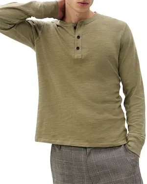 Rag & Bone Classic Flame Henley Tee Green
