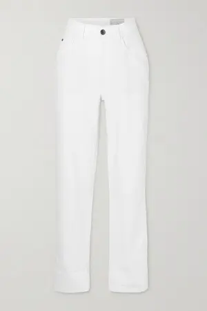 Brunello Cucinelli High-Rise Straight-Leg Jeans White