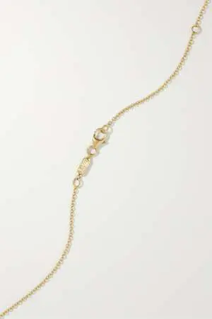 AZLEE - 18-karat Gold, Emerald And Diamond Necklace
