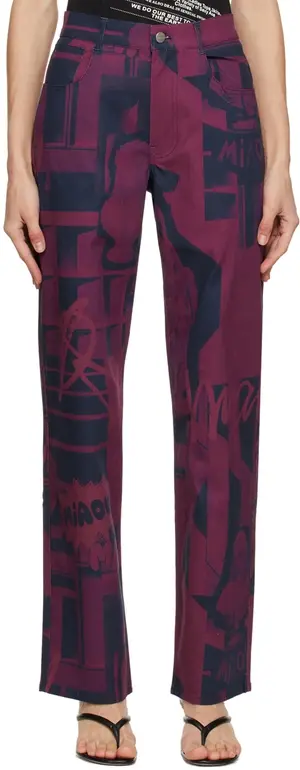 Miaou Miaou Burgundy Fargo Jeans - Stone Red
