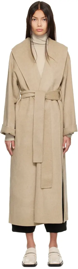 BY MALENE BIRGER By Malene Birger Beige Trullem Coat M32 Grey Brown Melan