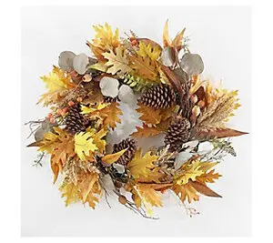 SAFAVIEH Faux 30' Oak Leaf & Eucalyptus Wreath - One-color