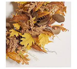 SAFAVIEH Faux 30' Oak Leaf & Eucalyptus Wreath
