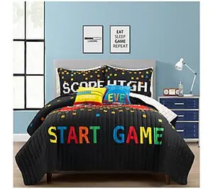 LUSH DECOR Video Games Oversized Quilt 5-pc Full/queen By - One-color