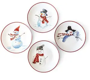 OVERANDBACK Over And Back Assorted Holiday Plates - One-color