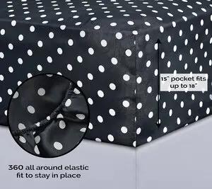 SUPERIOR Polka Dot 600-thread Count Cotton Blen Sheet, King
