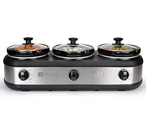 TRU Triple Slow Cooker With 2.5 Qt Inserts