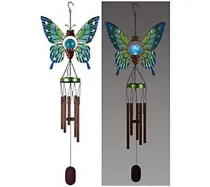 SUNSET VISTA DESIGNS Sunset Vista Solar Butterfly Wind Chimes - One-color