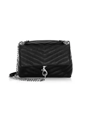Rebecca Minkoff Rebecca Minkoff Edie Quilted Leather Shoulder Bag - Black