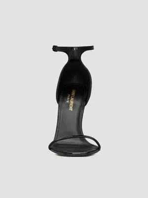 Saint Laurent Opyum Sandals In Patent Leather - Nero