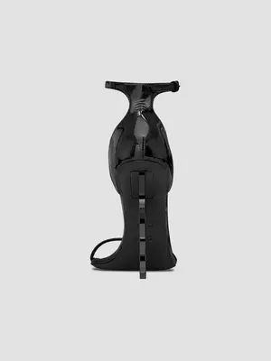 Saint Laurent Opyum Sandals In Patent Leather - Nero