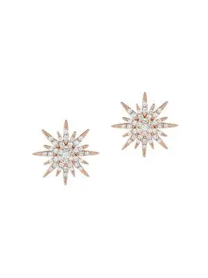 DJULA Soleil 18k Rose Gold & Diamond Stud Earrings - Pink Gold