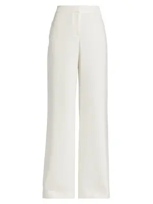 Lafayette 148 New York Dalton Leather Wide-leg Pants
