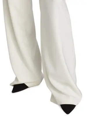 Lafayette 148 New York Dalton Leather Wide-leg Pants