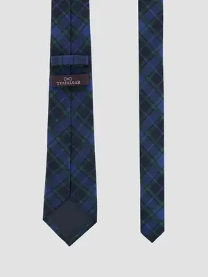 Trafalgar Holiday Ives Plaid Tie - Green