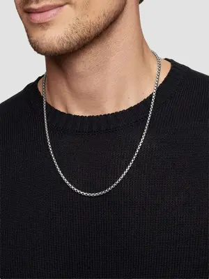 David Yurman Box Chain Necklace In Sterling 3.6mm