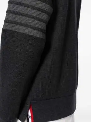 Thom Browne 4-bar Zip-up Hoodie - Grey