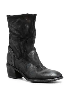 MADISON MAISON Laminated Metallic-finish 60mm Ankle Boots - Silver