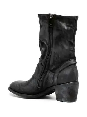 MADISON MAISON Laminated Metallic-finish 60mm Ankle Boots - Silver