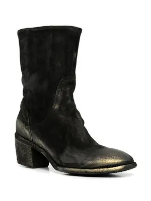 MADISON MAISON Metallic-effect Mid-calf Boots - Black