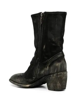 MADISON MAISON Metallic-effect Mid-calf Boots - Black