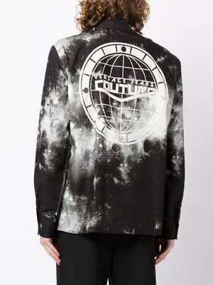 Versace Tie Dye-print Button-up Shirt