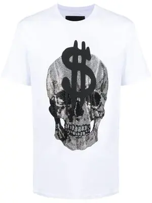 Philipp Plein Skull-print Crew-neck T-shirt - White