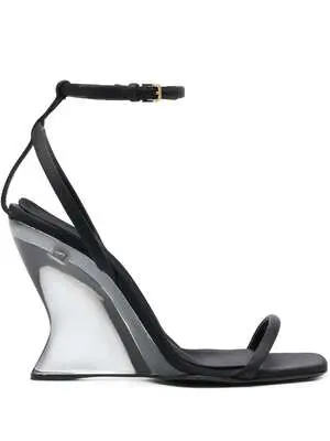 SERGIO ROSSI Evangelie 100mm Wedge Sandals