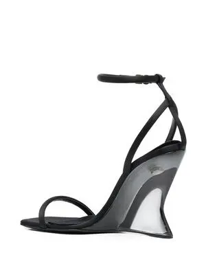 SERGIO ROSSI Evangelie 100mm Wedge Sandals