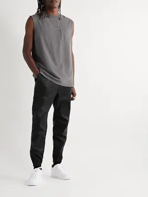 John Elliott La Tapered Leather Sweatpants L