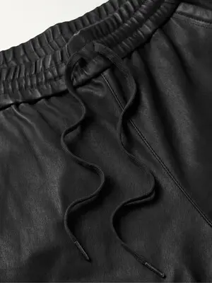 John Elliott La Tapered Leather Sweatpants L
