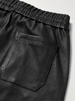 John Elliott La Tapered Leather Sweatpants L
