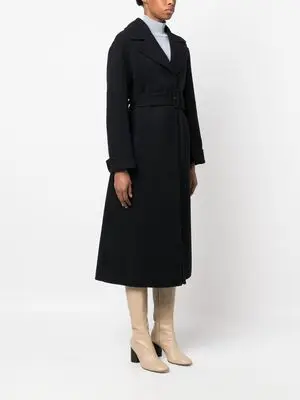 JIL SANDER Long-sleeve Belted Wool Coat