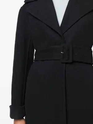 JIL SANDER Long-sleeve Belted Wool Coat