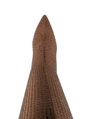 GEDEBE Logan 115mm Crystal-embellished Boots - Brown