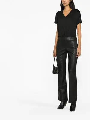 Rag & Bone Mid-rise Flared Leather Trousers