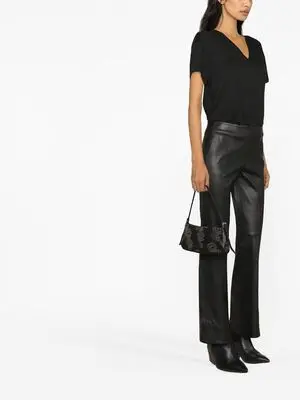 Rag & Bone Mid-rise Flared Leather Trousers