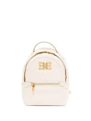 Bally Leather Logo Backpack - White