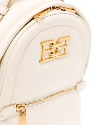 Bally Leather Logo Backpack - White