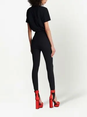 Balmain Stirrup-cuffs Cotton-blend Leggings