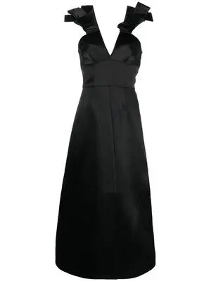 JIL SANDER Bow-detail Midi Dress