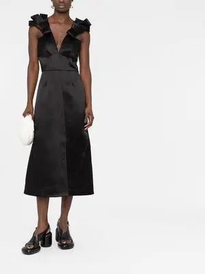 JIL SANDER Bow-detail Midi Dress