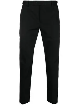 PT TORINO Slim-fit Cropped Trousers - Black