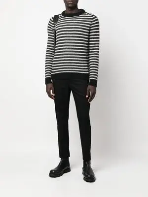 PT TORINO Slim-fit Cropped Trousers - Black