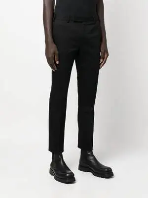 PT TORINO Slim-fit Cropped Trousers - Black