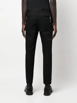 PT TORINO Slim-fit Cropped Trousers - Black
